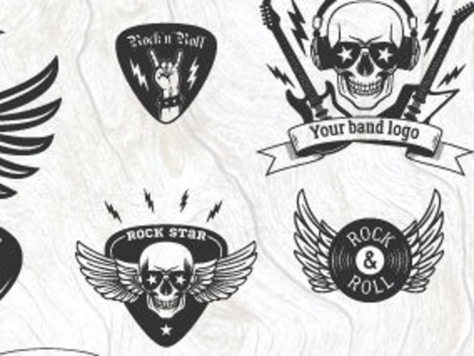 Rock Svg Bundle, T-shirt Design, Band Logo, Rock N Roll SVG Bundle ...