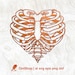 Skeleton Rib Heart Svg Bundle, 6 Options , Rib Cage Heart, Heart ...