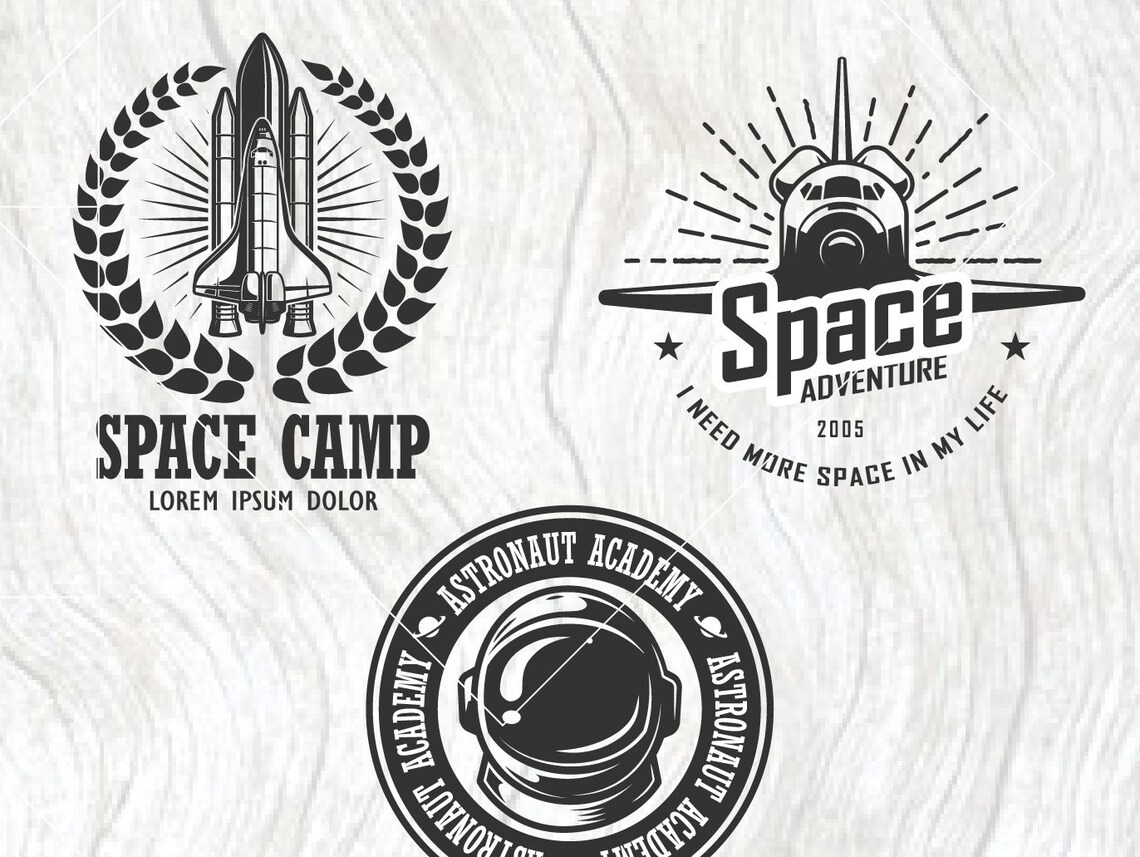 Space Astronaut Shuttle Svg Vector Labels Cliparts Available - Etsy