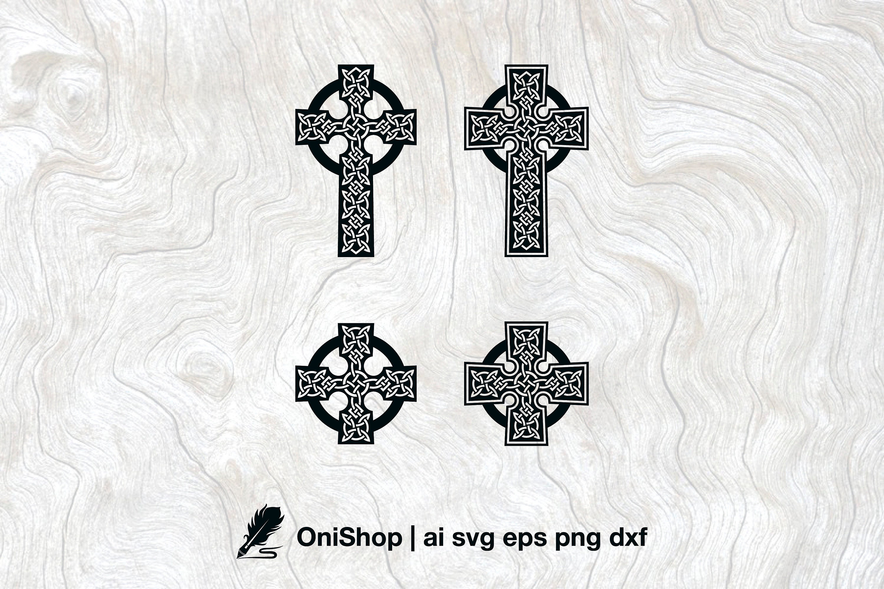Celtic Cross Svg Bundle, 20 Options Pack, Celtic Knot Set, Religious ...