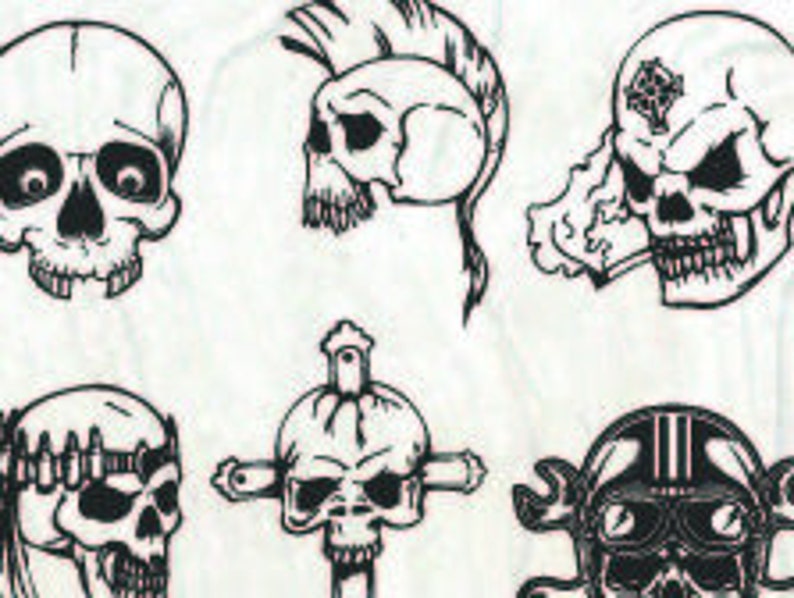 Skull Vector Bundle Skulls Pack Skull Svg Skull Art Skull - Etsy