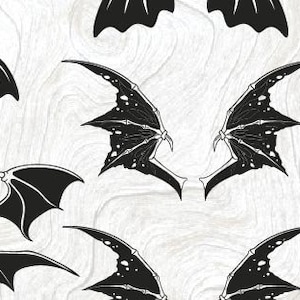 Bat Wings Vector Bundle, Bat Wings Pack, Bat Wings Svg, Bat Wings Laser ...
