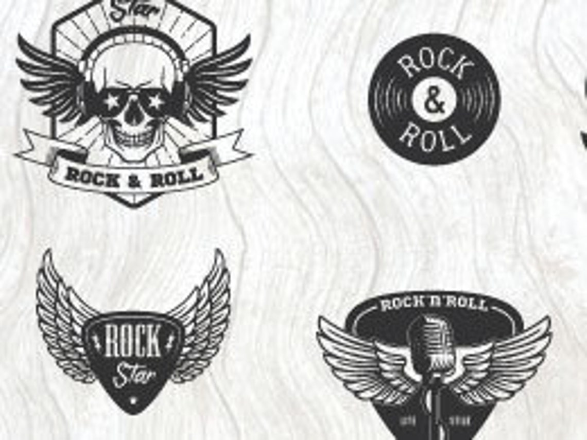 Rock Svg Bundle, T-shirt Design, Band Logo, Rock N Roll SVG Bundle ...