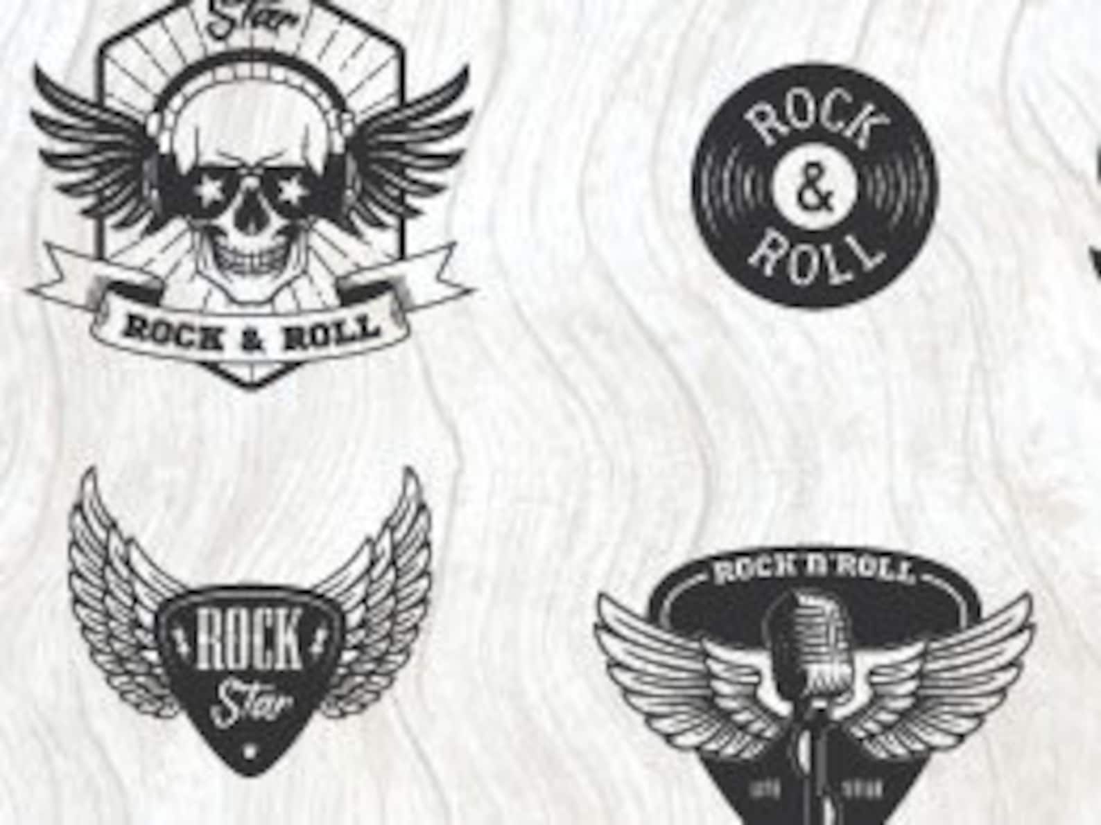 Rock Svg Bundle, T-shirt Design, Band Logo, Rock N Roll SVG Bundle ...