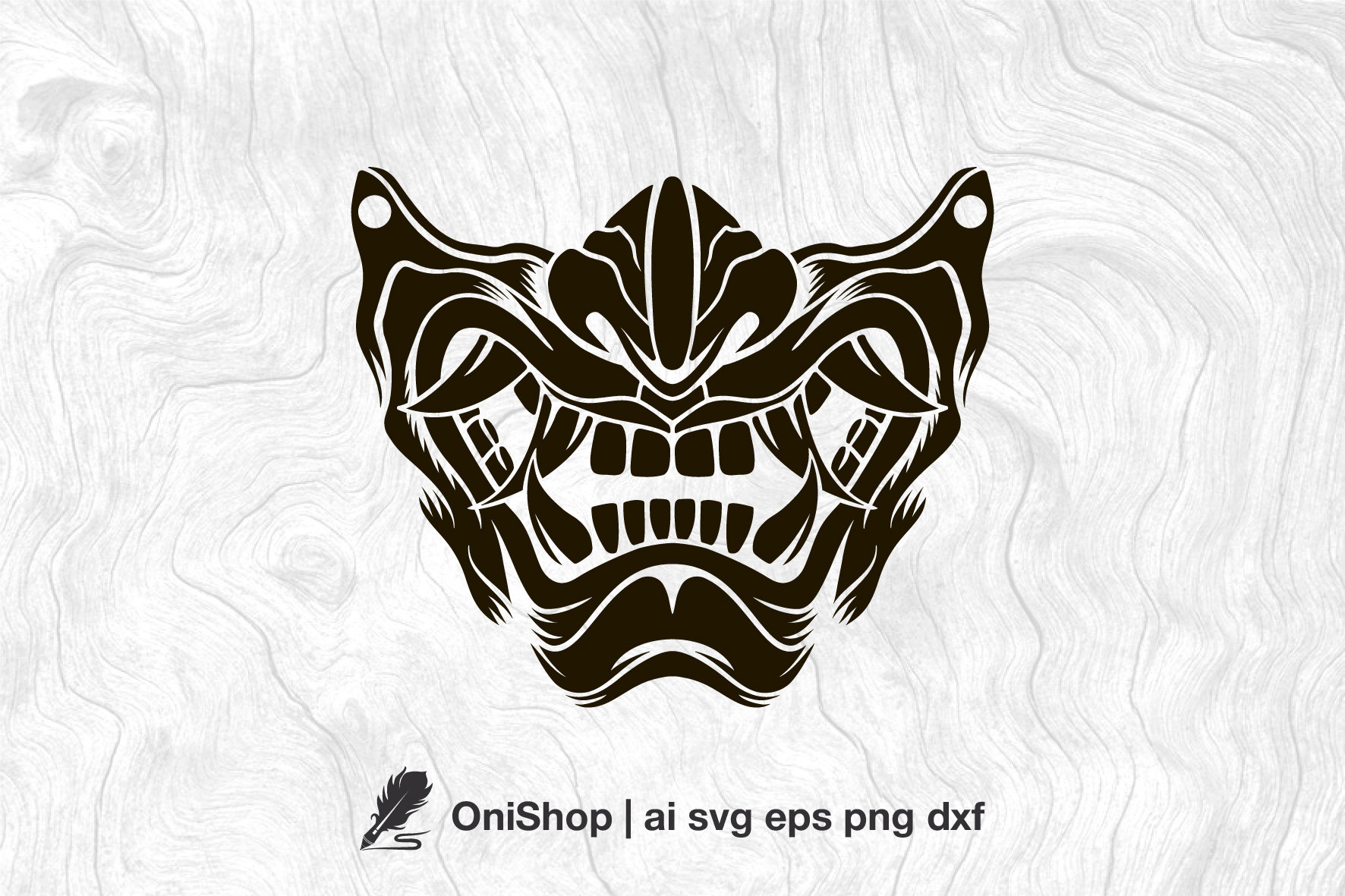 Oni Mask SVG, Demon Svg, Tattoo Svg, Japanese Art, Samurai Svg ...