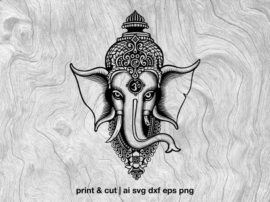 Ganesh Head Drawing
