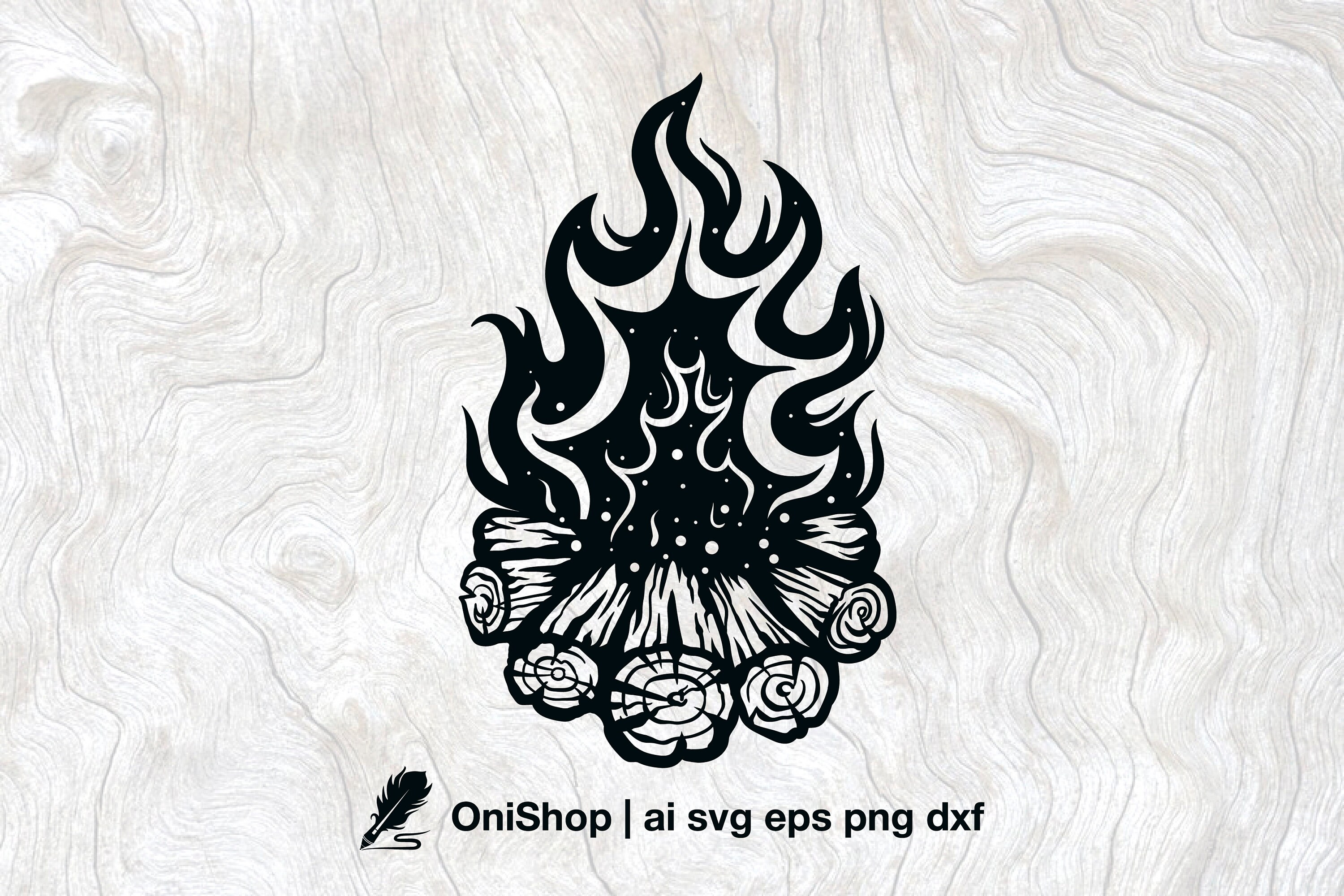 Campfire Svg, Bonfire Vector, Camping Laser Cut Clipart, Van Life Svg ...