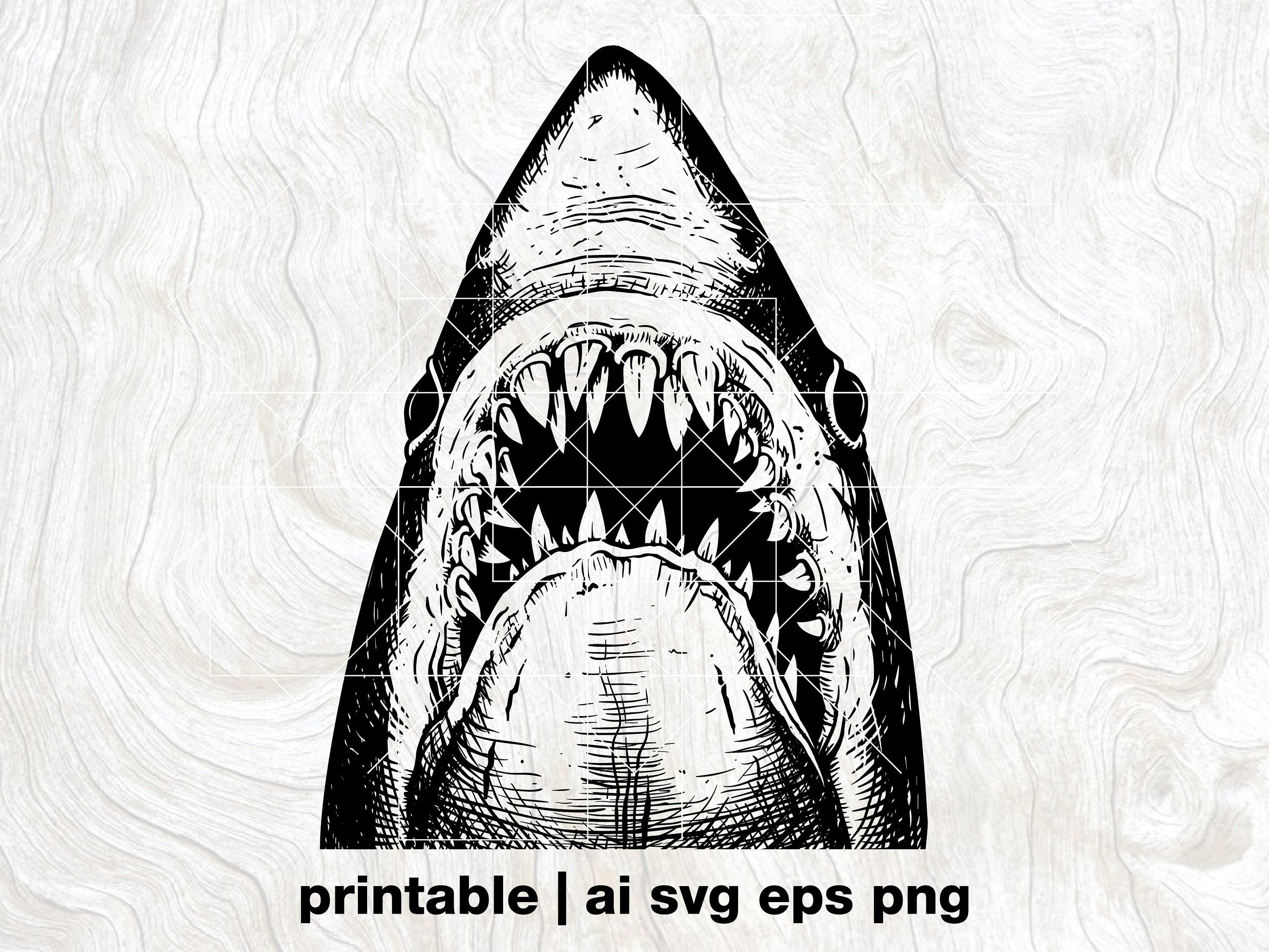 Shark SVG Jaws Shirt Design Print Shark Week Ocean Surfing - Etsy Australia