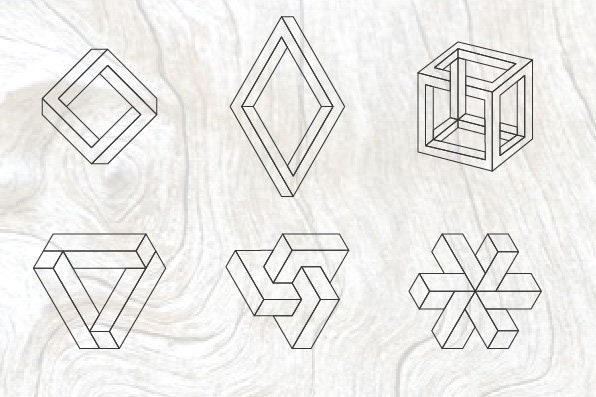 Impossible Geometry Objects Svg Bundle, 45 Impossible Shapes , Svg Ai ...