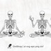 Skeleton Meditates Svg 4 Variation, Skeleton Doing Yoga Svg, Yoga ...