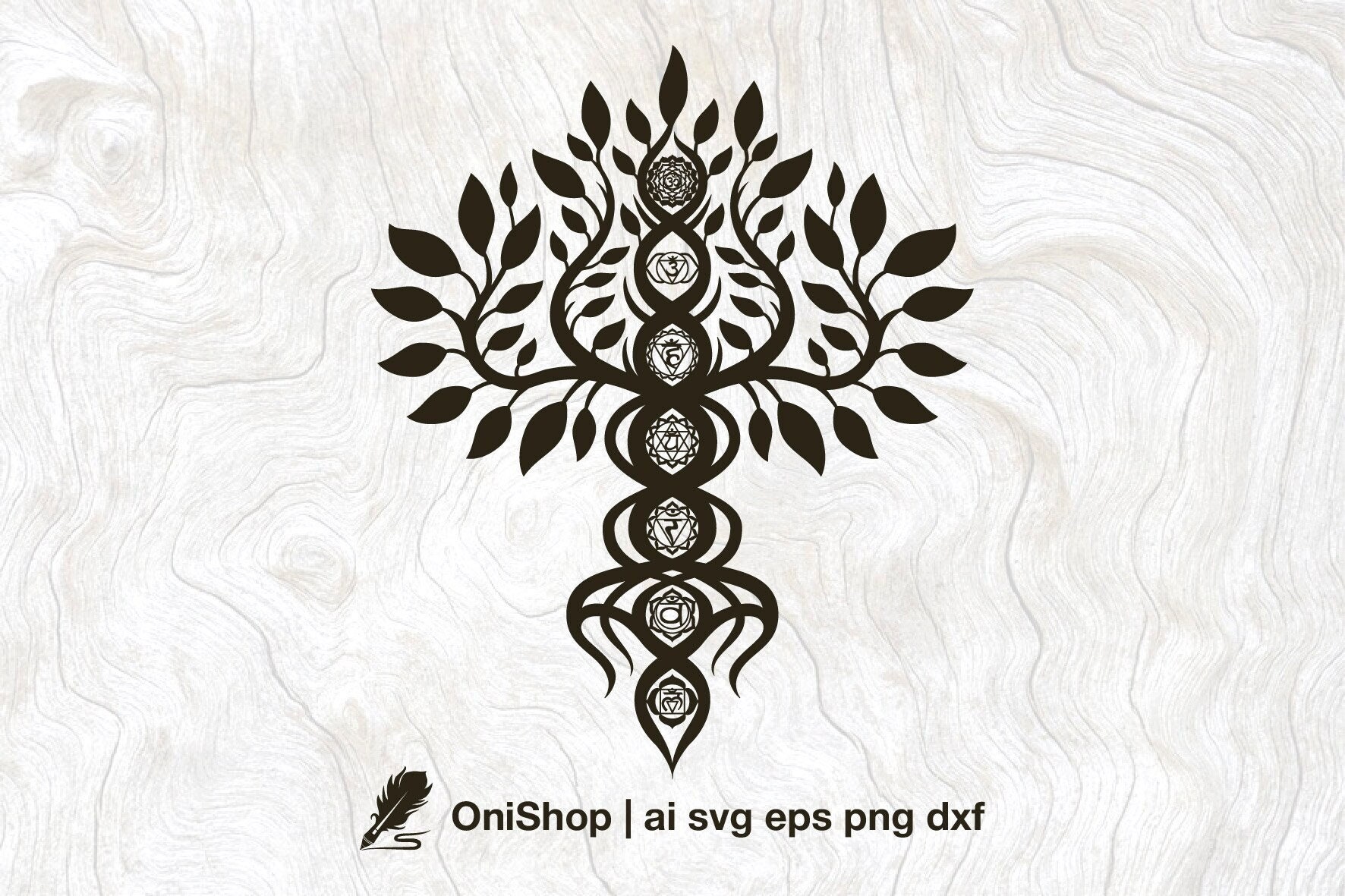 Chakras Tree Vector Yoga Svg Meditation Art Sacral Chakra - Etsy