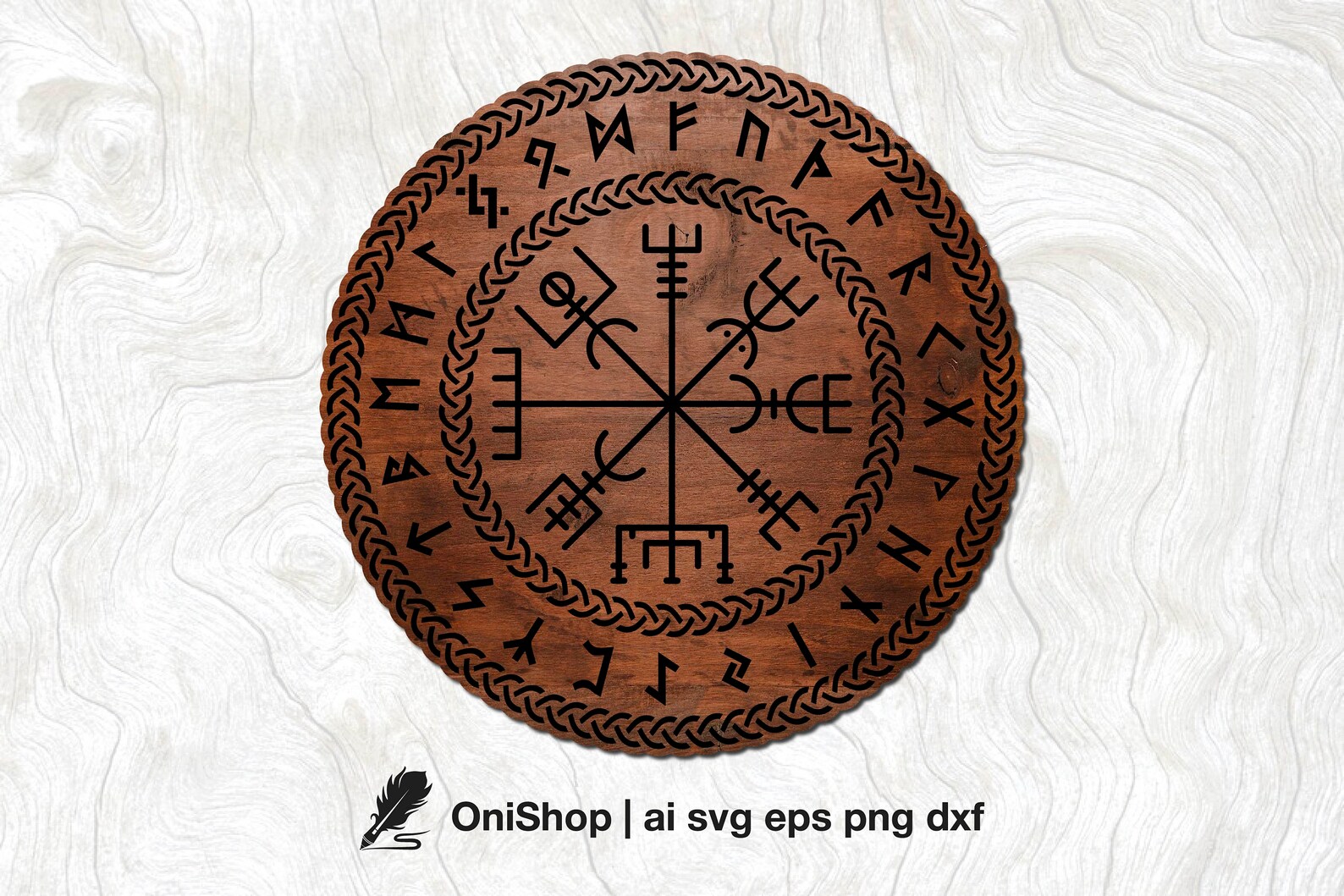 Viking Compass Vegvísir Svg 16 Options Pack, Viking Wall Decor, Viking ...