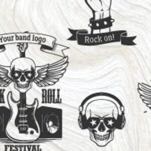 Rock Svg Bundle, T-shirt Design, Band Logo, Rock N Roll SVG Bundle ...