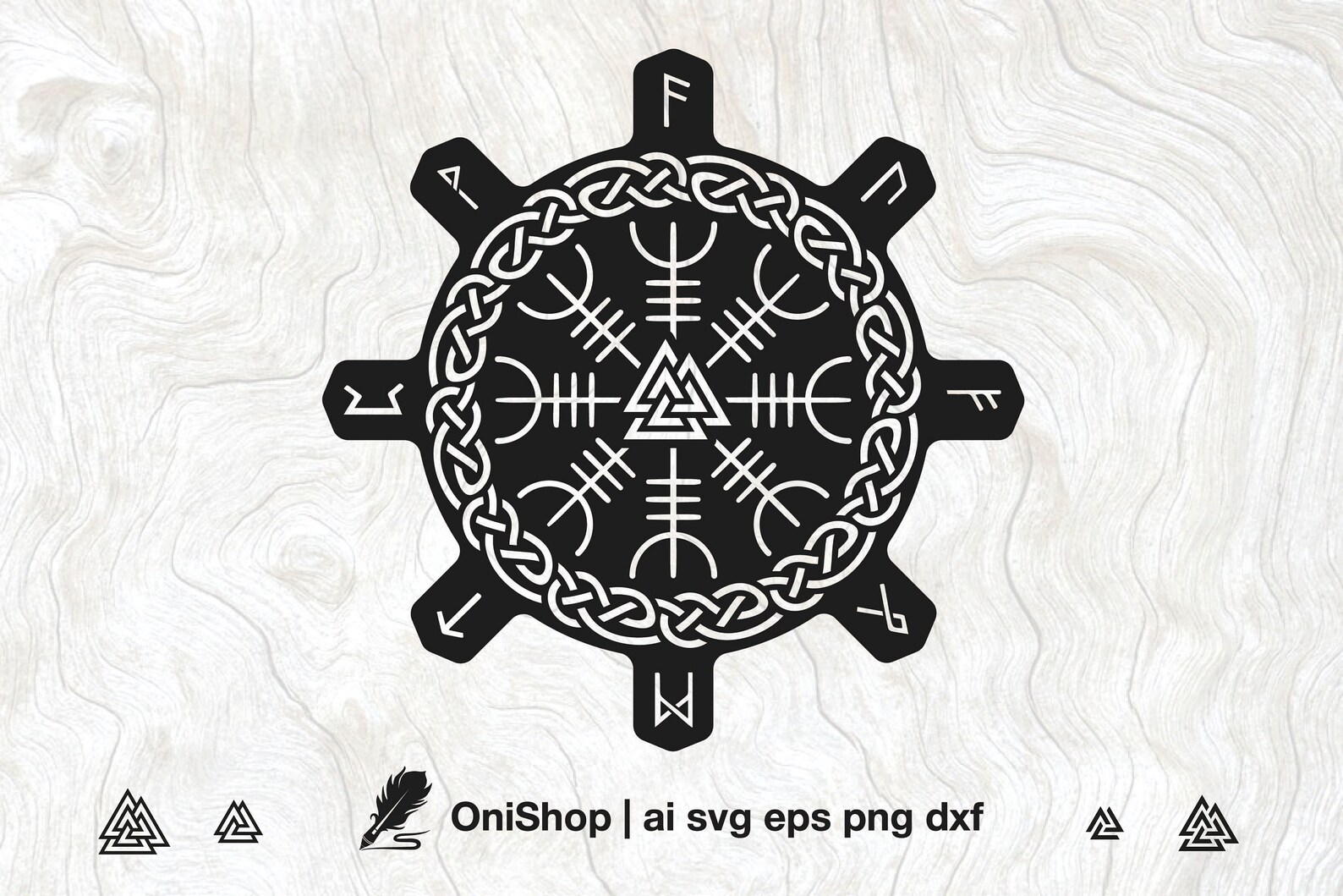 Helm of Awe Svg 20 Options Pack, Viking Amulet, Aegishjalmur Svg Bundle ...
