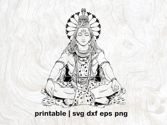 Vector Shiva Mahadev Printable Svg Dxf Eps Png | Etsy Singapore