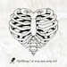 Skeleton Rib Heart Svg Bundle, 6 Options , Rib Cage Heart, Heart ...