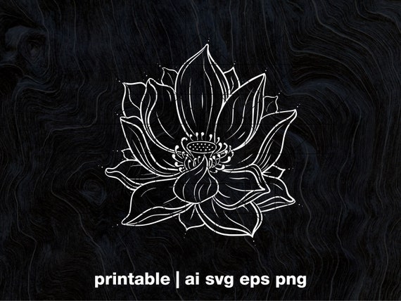 Lotus Svg Lotus Flower Vector Lotus Flower Svg Lotus - Etsy