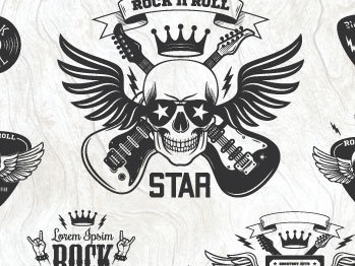 Rock Svg Bundle, T-shirt Design, Band Logo, Rock N Roll SVG Bundle ...