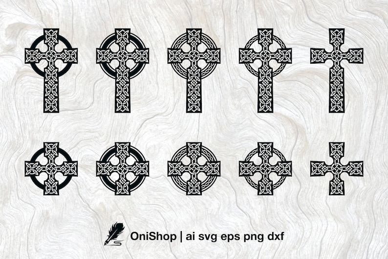 Celtic Cross Svg Bundle, 20 Options Pack, Celtic Knot Set, Religious ...