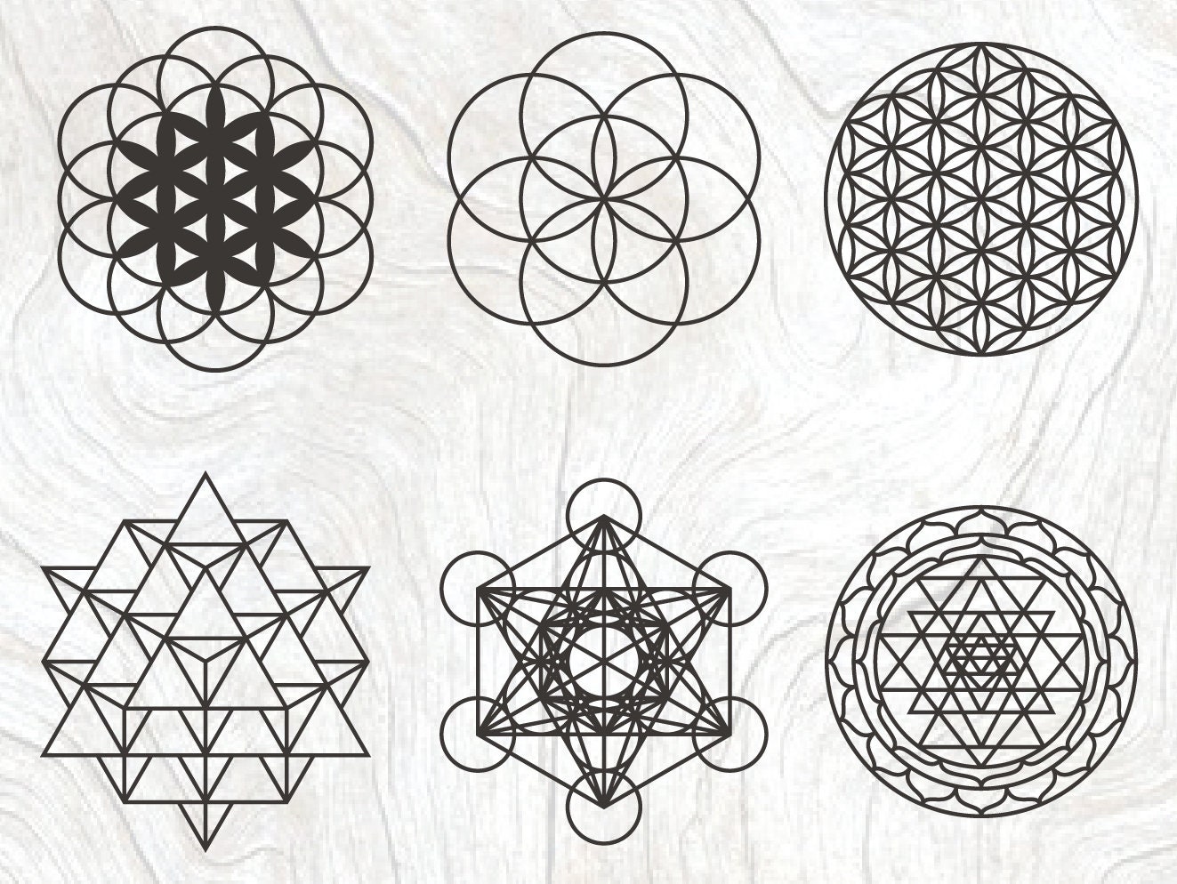 Sacred Geometry Svg Bundle, 28 Sacred Symbols, Geometry Mandala, Svg Ai ...