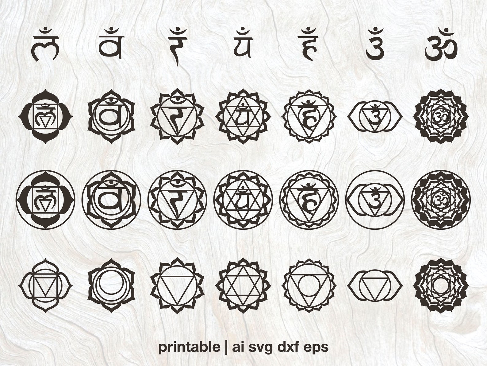 Chakras Vector, Chakra Svg Chakra Art Sacral Chakra Chakra Laser Cut ...