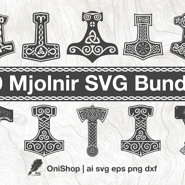 Mjolnir Svg - Etsy