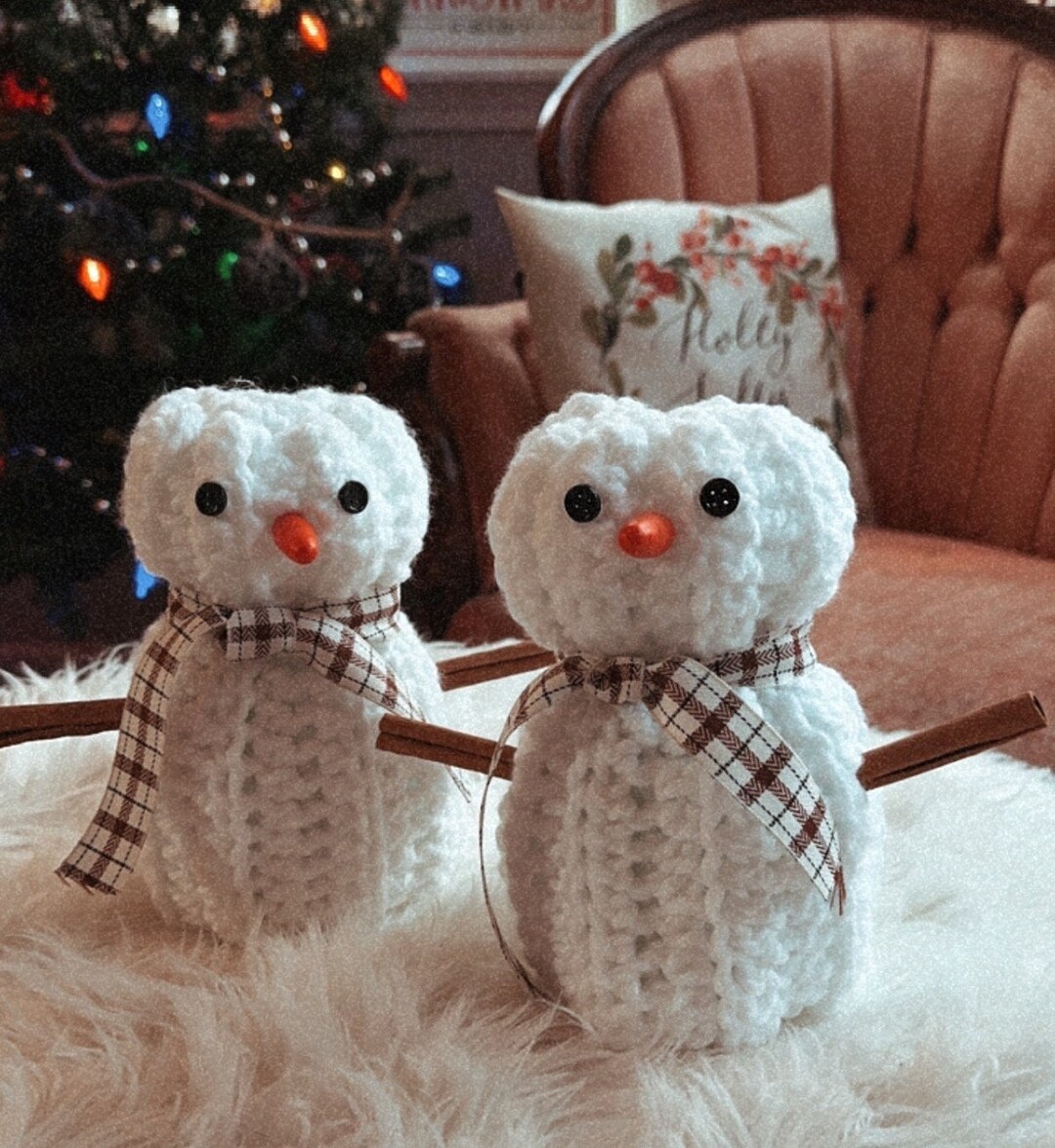 Farmhouse Snowman Crochet Pattern - Etsy
