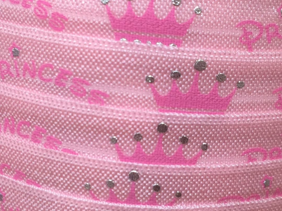 Printed Foldover Elastic, Princess Elastic for Baby Headbands, 5/8 ...