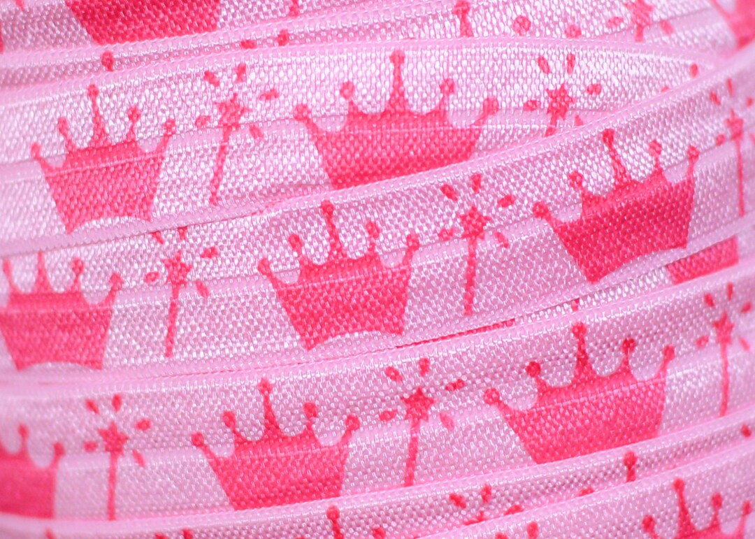 Printed Foldover Elastic, Princess Elastic for Newborn Headbands and ...
