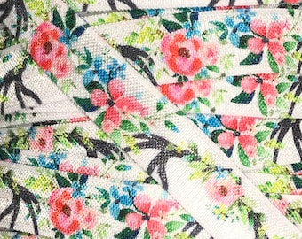 5/8 Foldover Elastic Sample Card Bowtique Emilee - Etsy