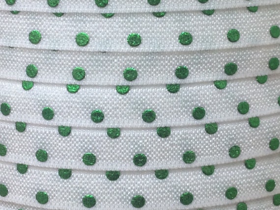 Printed Fold Over Elastic Polka Dot Elastic for Headbands | Etsy