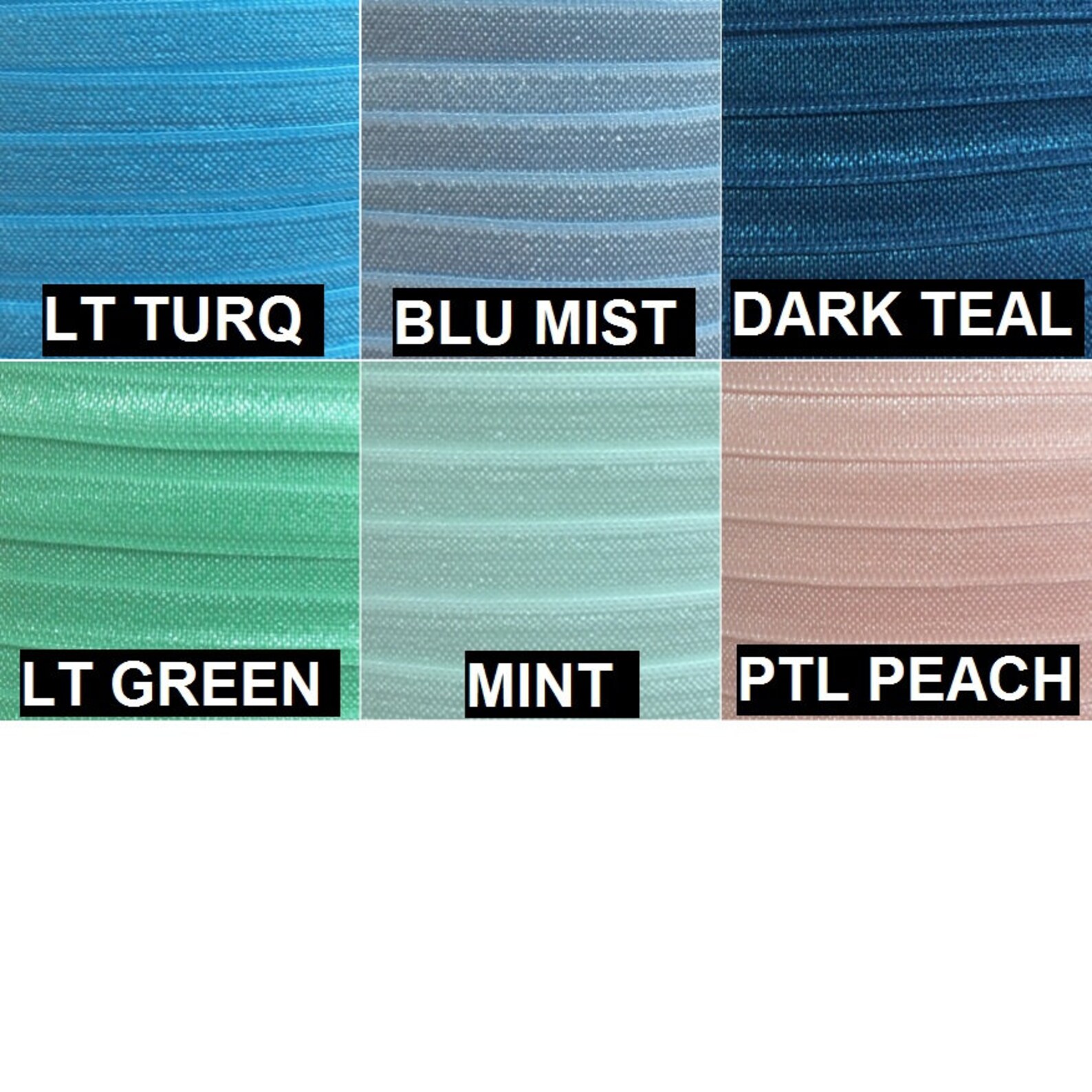 5/8 Foldover Elastic Sample Card Bowtique Emilee - Etsy