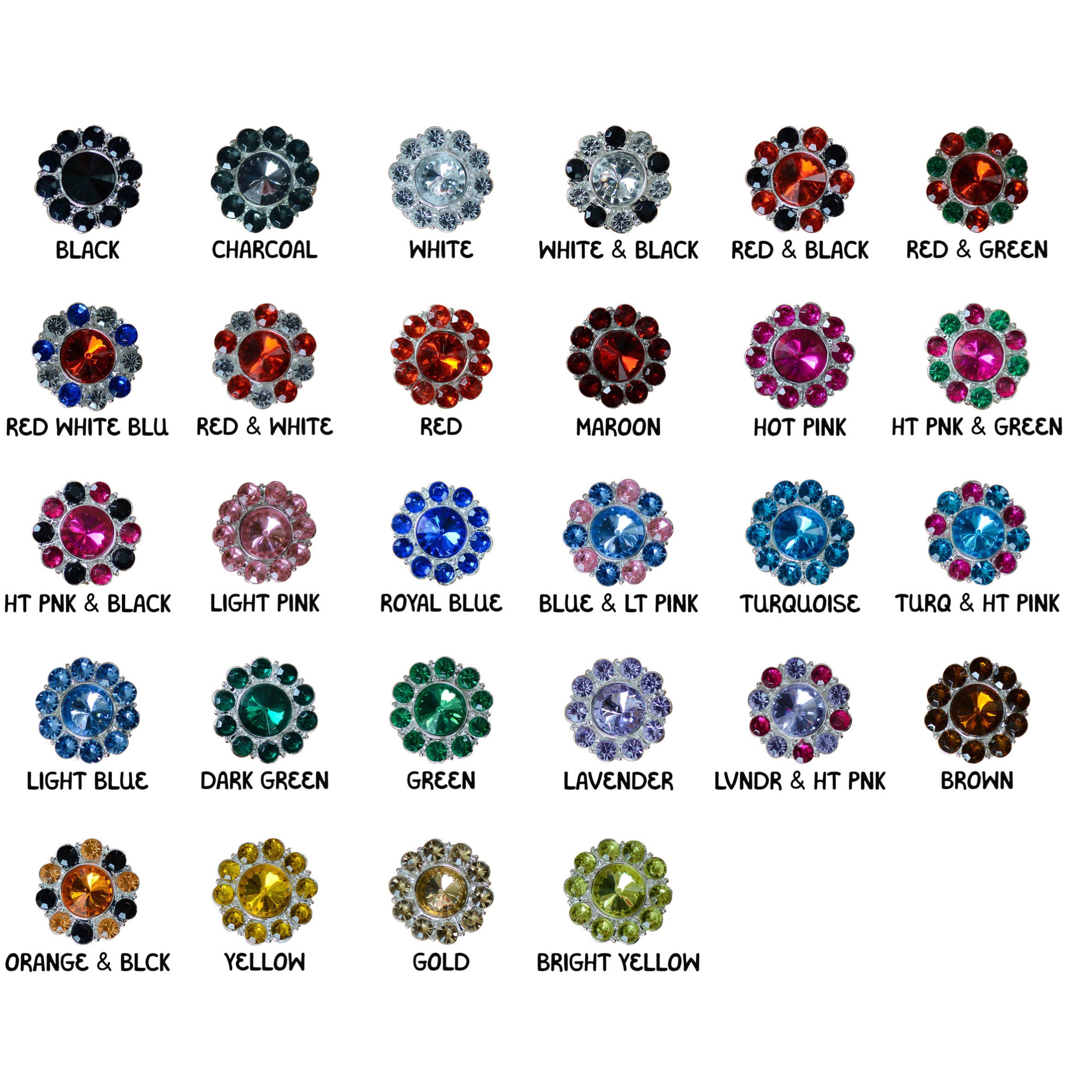 1 Inch Rhinestone Button Flatback, Flat Back Rhinestone Embellishment ...