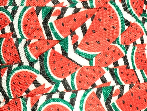 Watermelon Fold Over Elastic Elastic for Baby Headbands FOE | Etsy