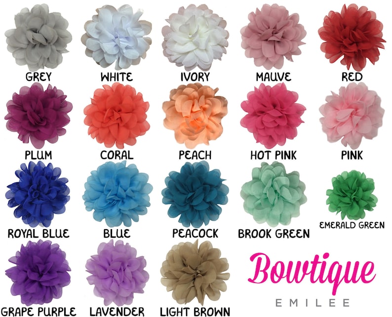 3.75 Inch Scallop Hair Flowers Wholesale Scallop Flower Heads - Etsy