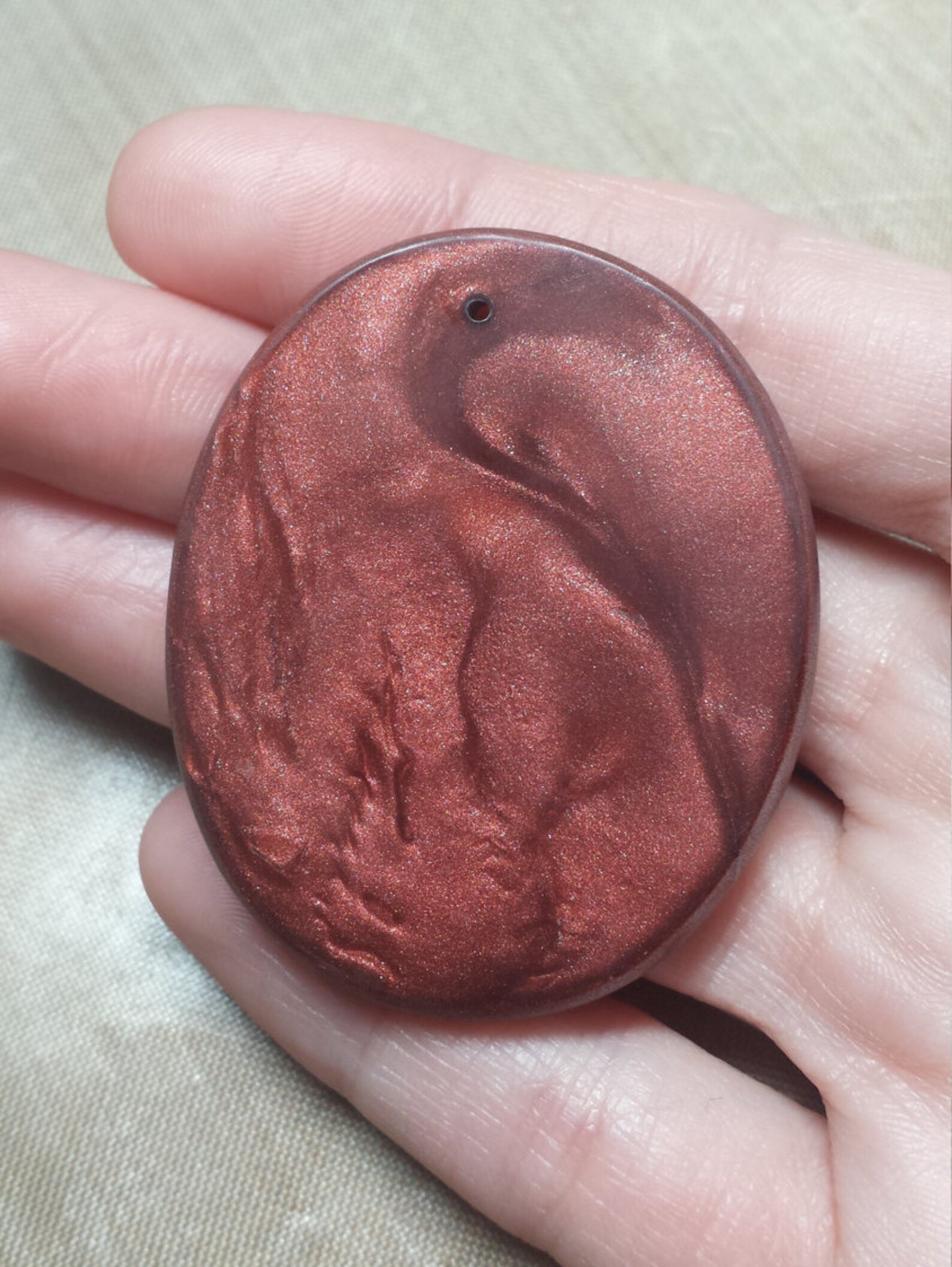 Carved Stone Cursive Writing Polymer Clay Bronze Metallic - Etsy