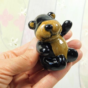 Bear Figurine Salt Shaker Little Black Bear Cub Figurine in - Etsy