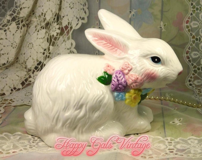 Large Easter Bunny Figurine Vintage Porcelain Bunny Rabbit - Etsy