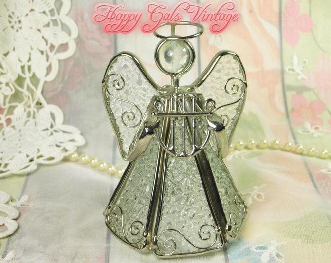 Angel, Vintage Angel, Clear Crystal Angel, Clear Glass Angel, Glass ...