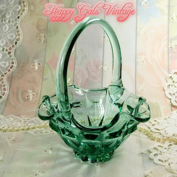 Fenton Glass Basket - Etsy