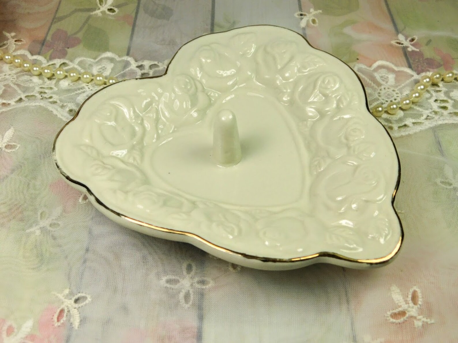 Ring Dish Ring Holder Dish Porcelain Rings Dish Heart - Etsy