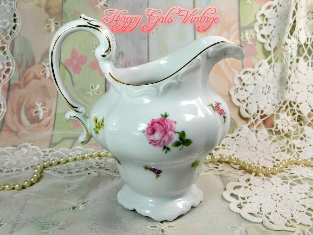Large Creamer Pitcher by Haviland of Bavaria, Vintage Porcelain Creamer ...