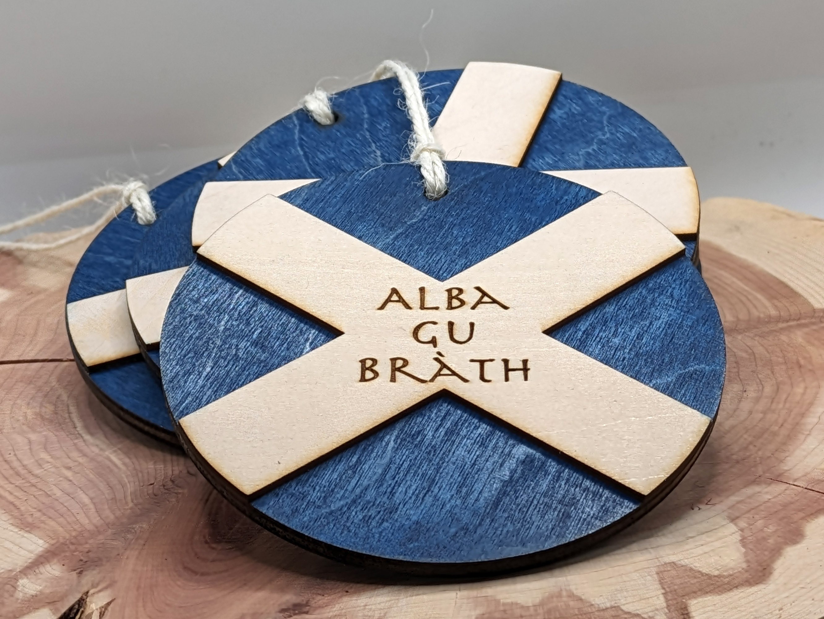 Scottish Flag Wood Ornament, Engraved With Alba Gu Bràth scotland ...