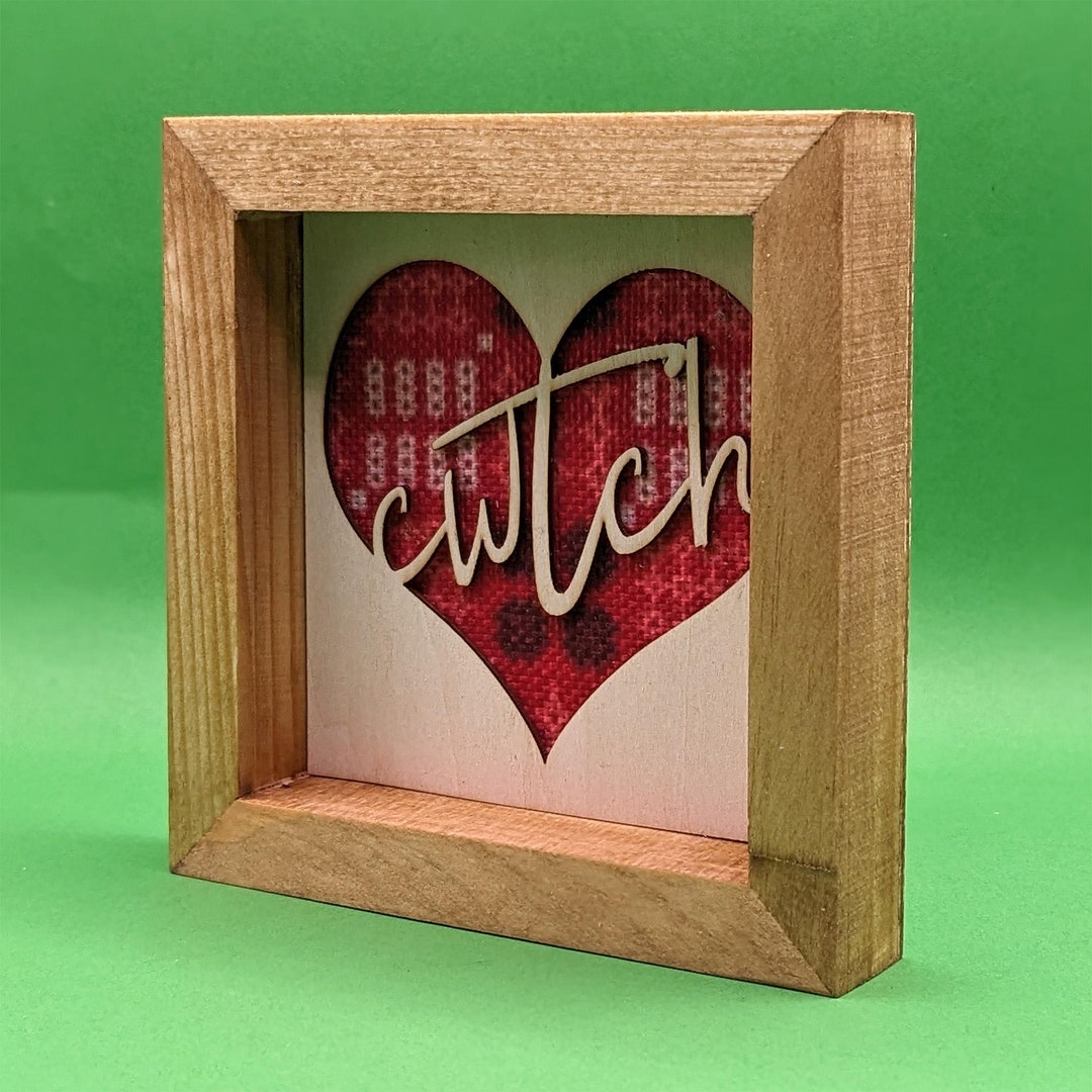 Mini 'cwtch' Welsh Blanket Wood Sign, Hug Gift - Etsy