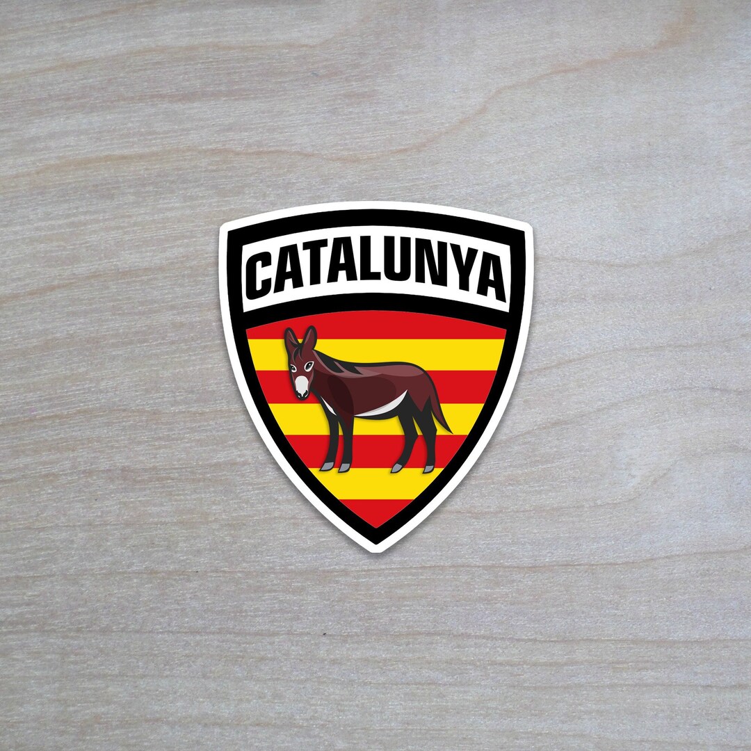 Catalunya Donkey Sticker, Die Cut Weather Resistant Sticker With ...