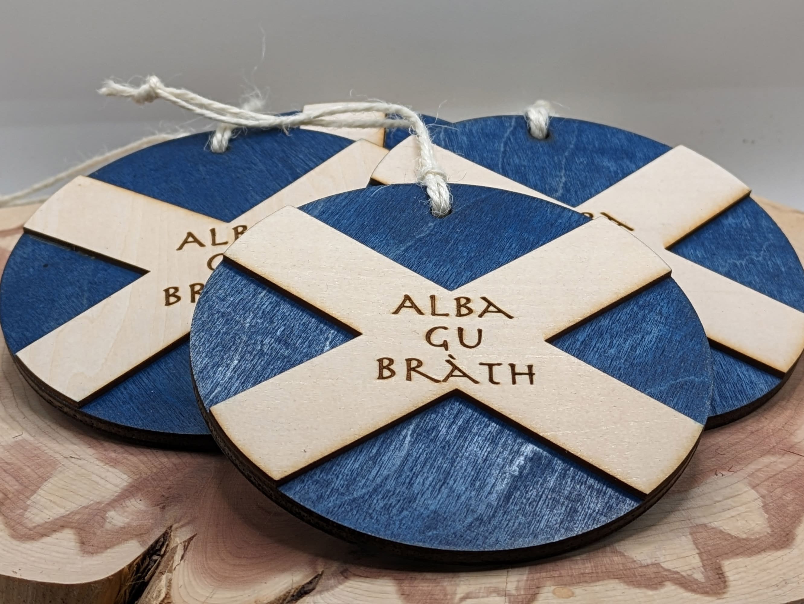 Scottish Flag Wood Ornament, Engraved With Alba Gu Bràth scotland ...