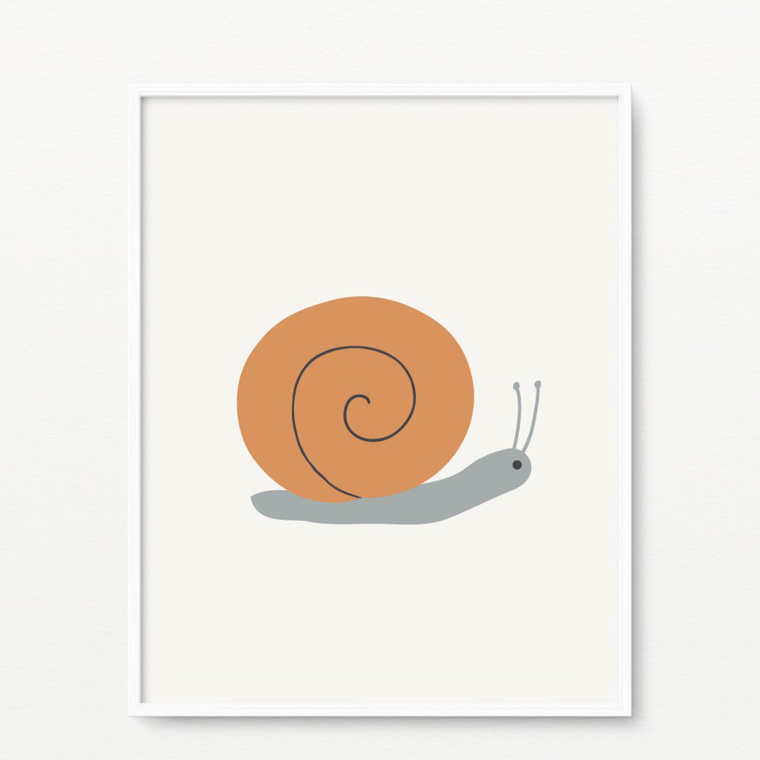 Snail Wall Art Printable Nursery Decor Kids Room Art AP-014 - Etsy