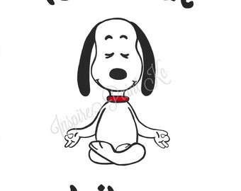 Snoopy meditating | Etsy