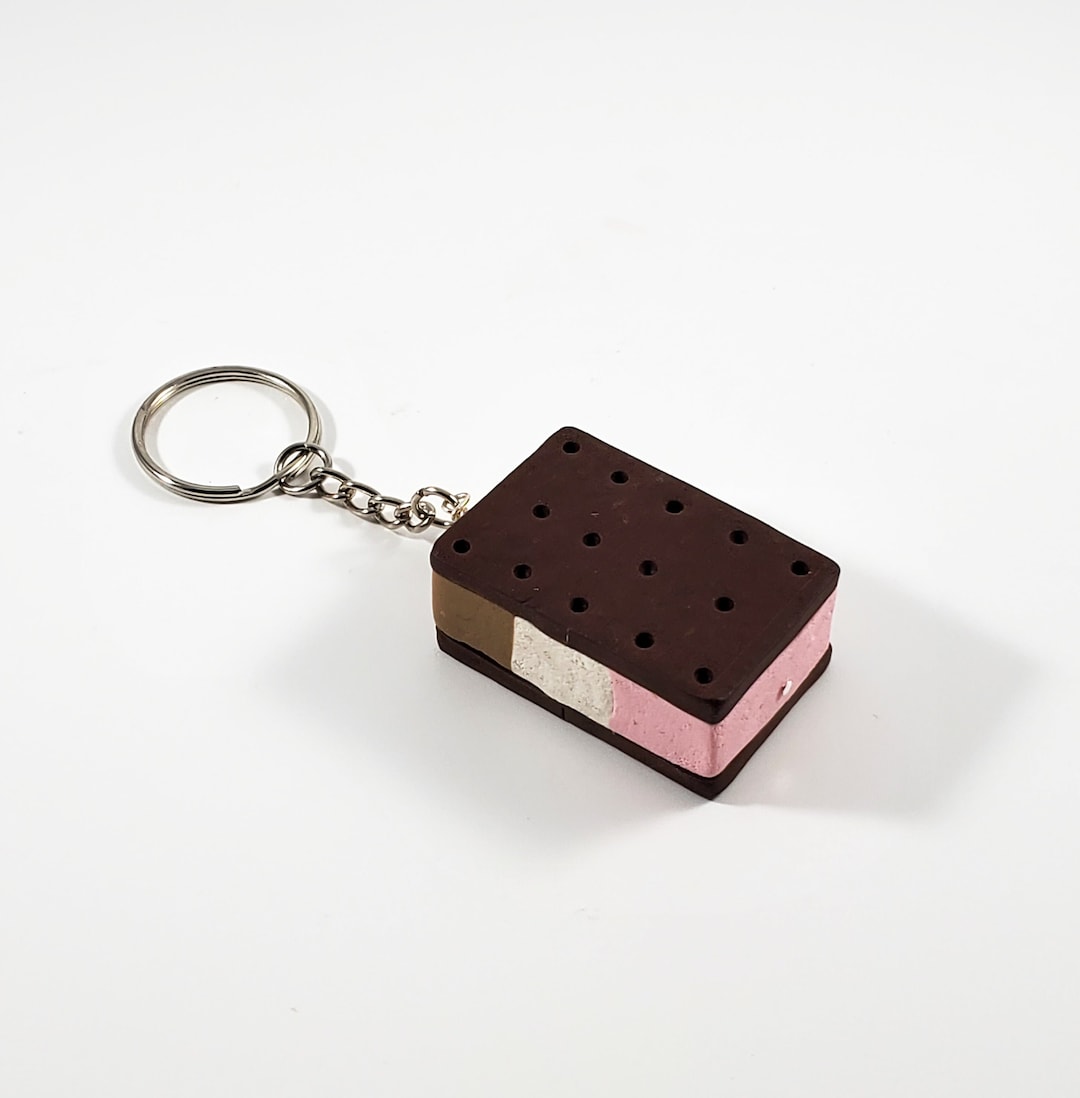 Ice Cream Sandwich Keychain (ice Cream Keychain) - Etsy