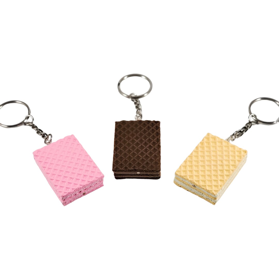 Wafer Sugar Cookie Keychain (wafer Cookies, Cookie Keychain, Waffle ...